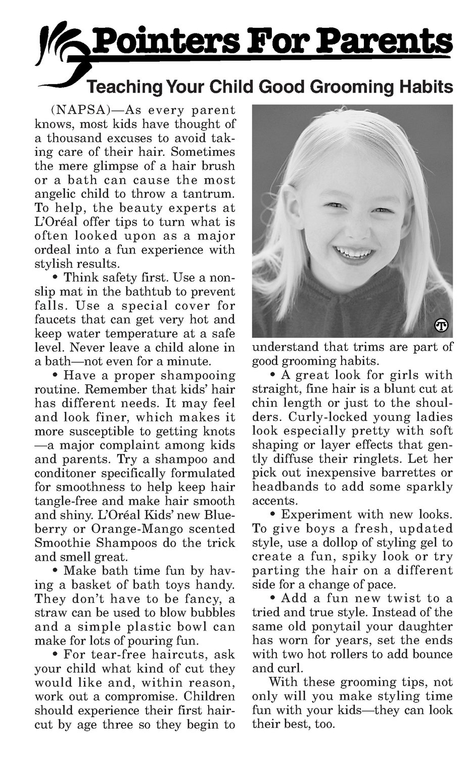 Teaching Your Child Good Grooming Habits | North American Precis ...