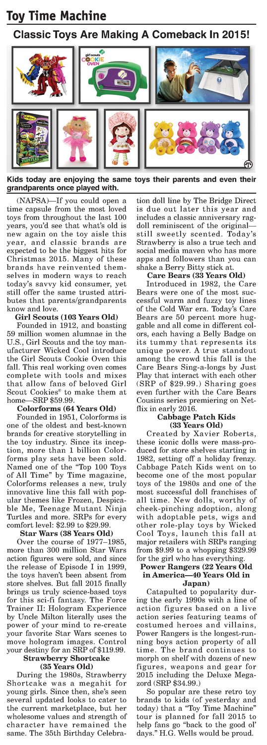 Toy Time Machine: Classic Toys Are Making A Comeback In 2015! | North ...