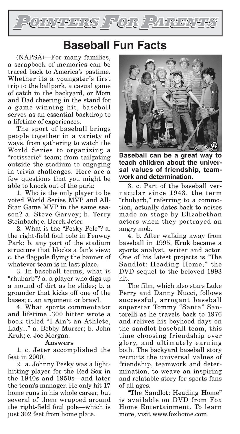 Baseball Fun Facts | North American Precis Syndicate, Inc.