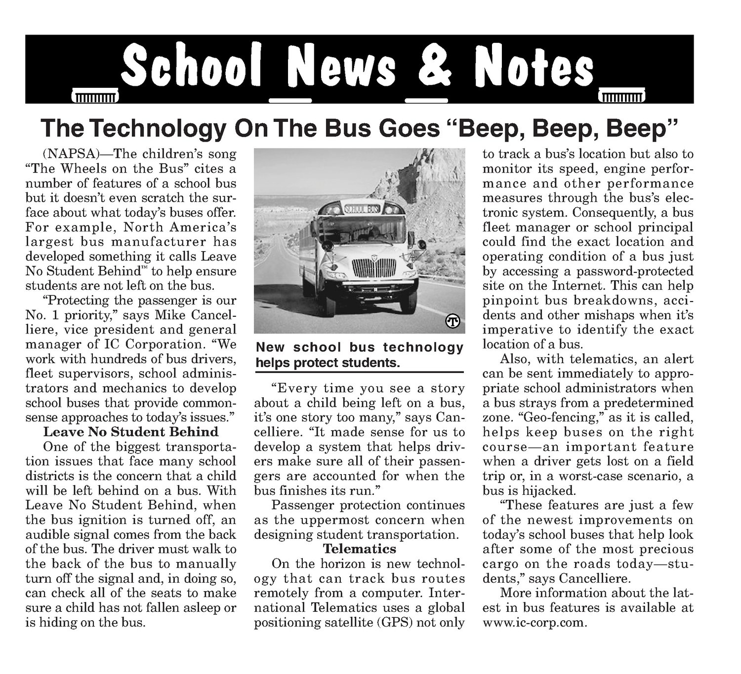 The Technology On The Bus Goes "Beep, Beep, Beep" | North American ...