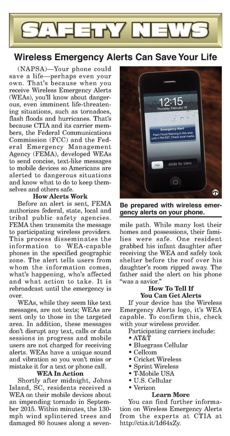 Wireless Emergency Alerts Can Save Your Life | North American Precis ...