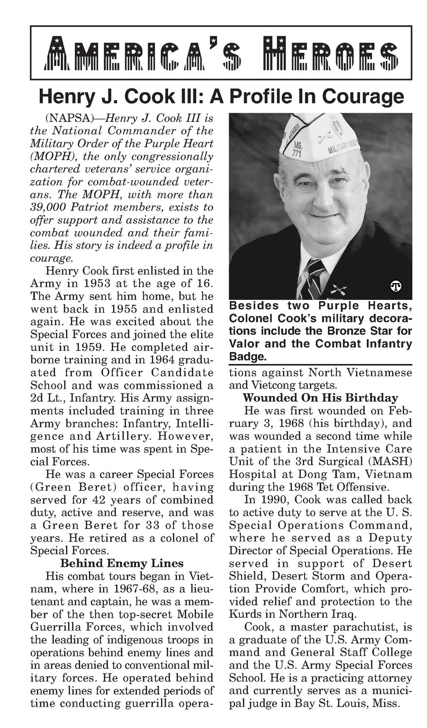 Henry J. Cook III: A Profile In Courage | North American Precis ...